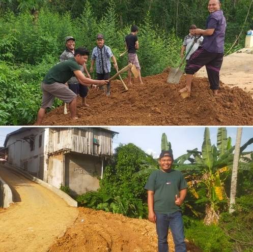 Dodi Irawan Ikut Kegiatan Swadaya Gotoroyong Ratakan Tanah Untuk ...